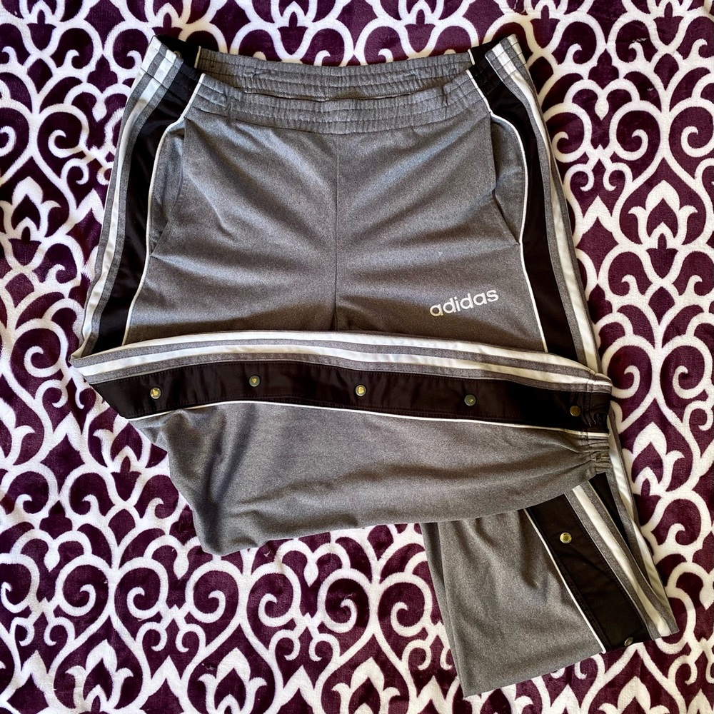 Vintage Adidas 90s Side Snap Sweatpants - Gem